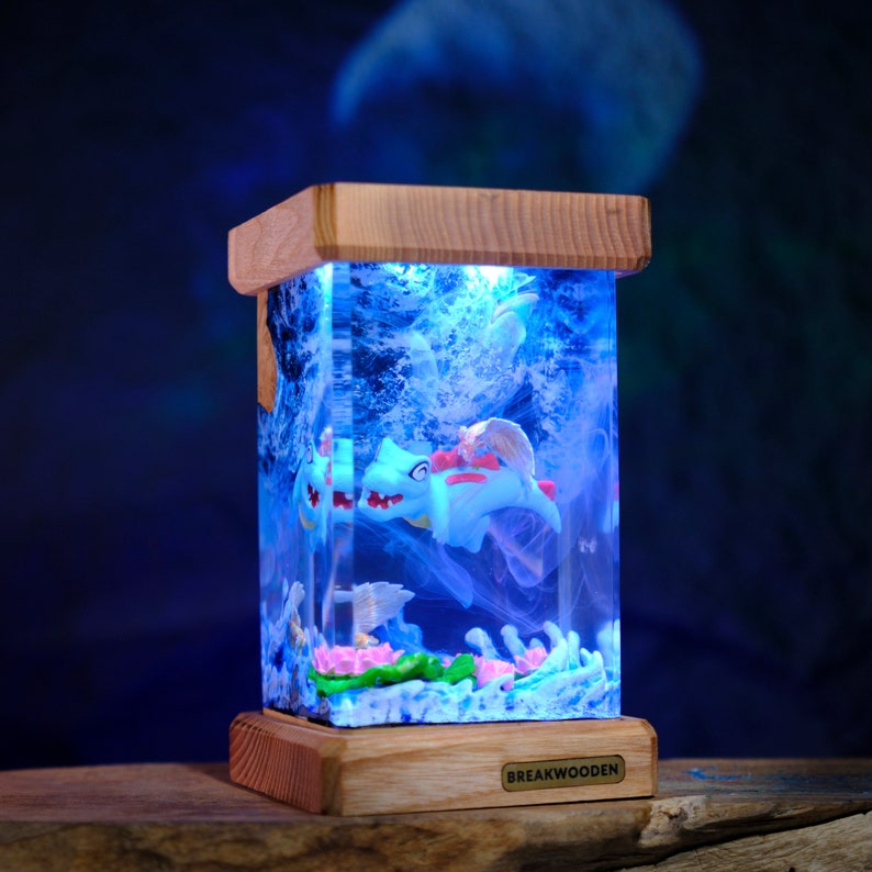 TOTODILE Resin Diorama Lamp, Custom Diorama Kit, Gifts and Table Lamp ...