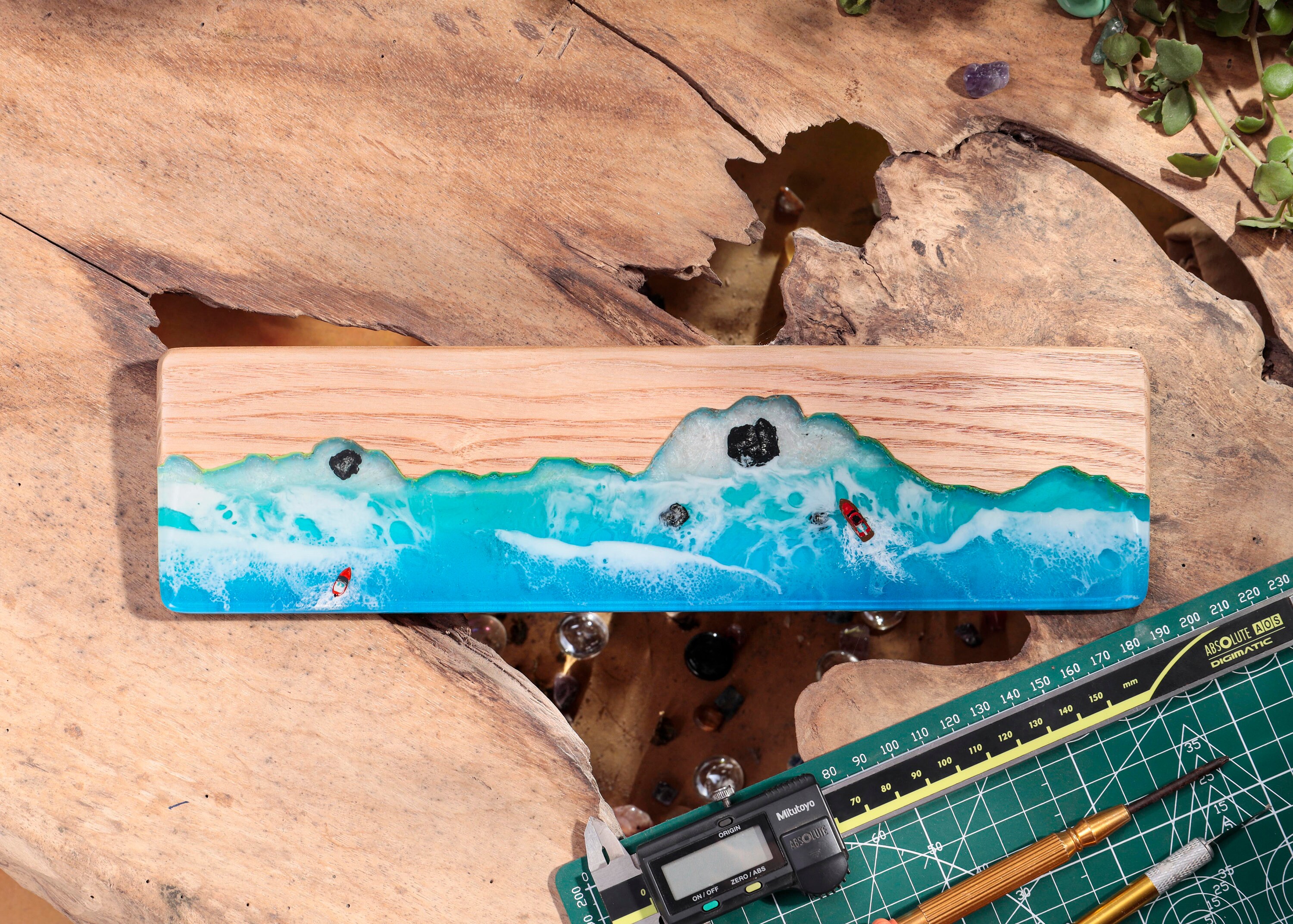 The Far Beach Artisan Wrist Rest, Resin Keyboard Wrist Rest, Custom ...