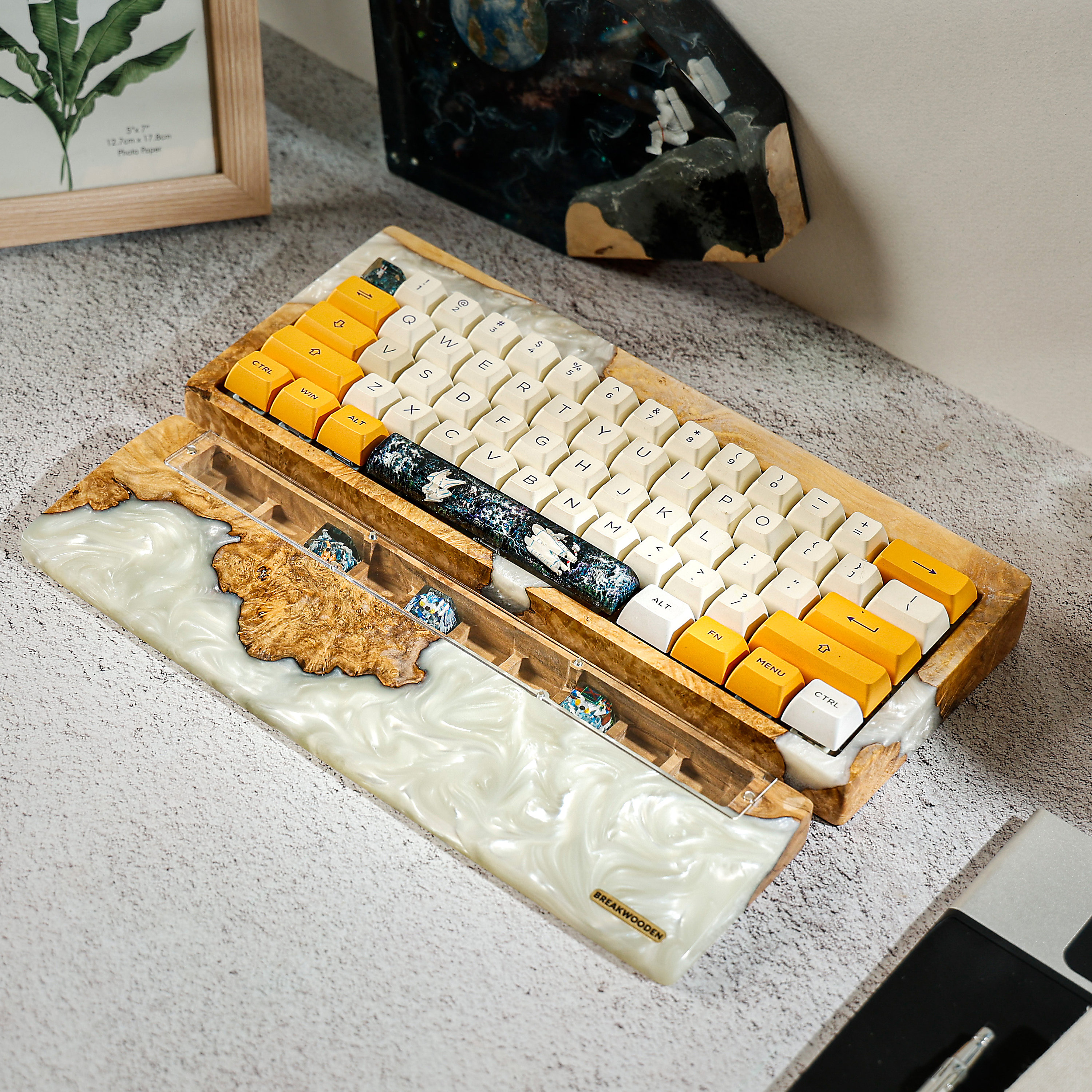 Custom Wood Wrist Rest, Wood Mechanical Keyboard Case, Custom Wooden ...