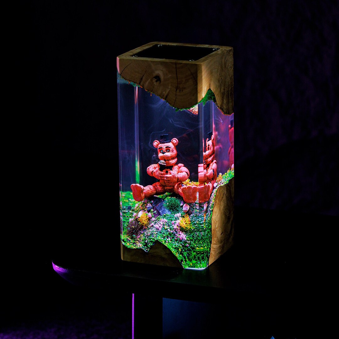 Creepy Bear Resin Lamp Resin Lamp Mystery Epoxy Lamp Resin Night Light ...
