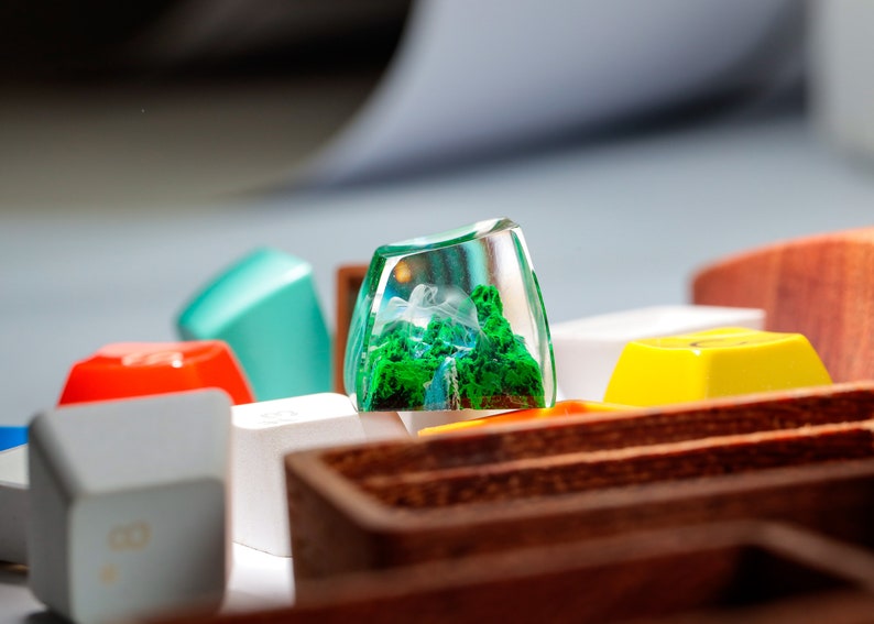 Mystery Forest Artisan Keycap, Custom Keycaps, Cherry MX Keycaps, Resin ...