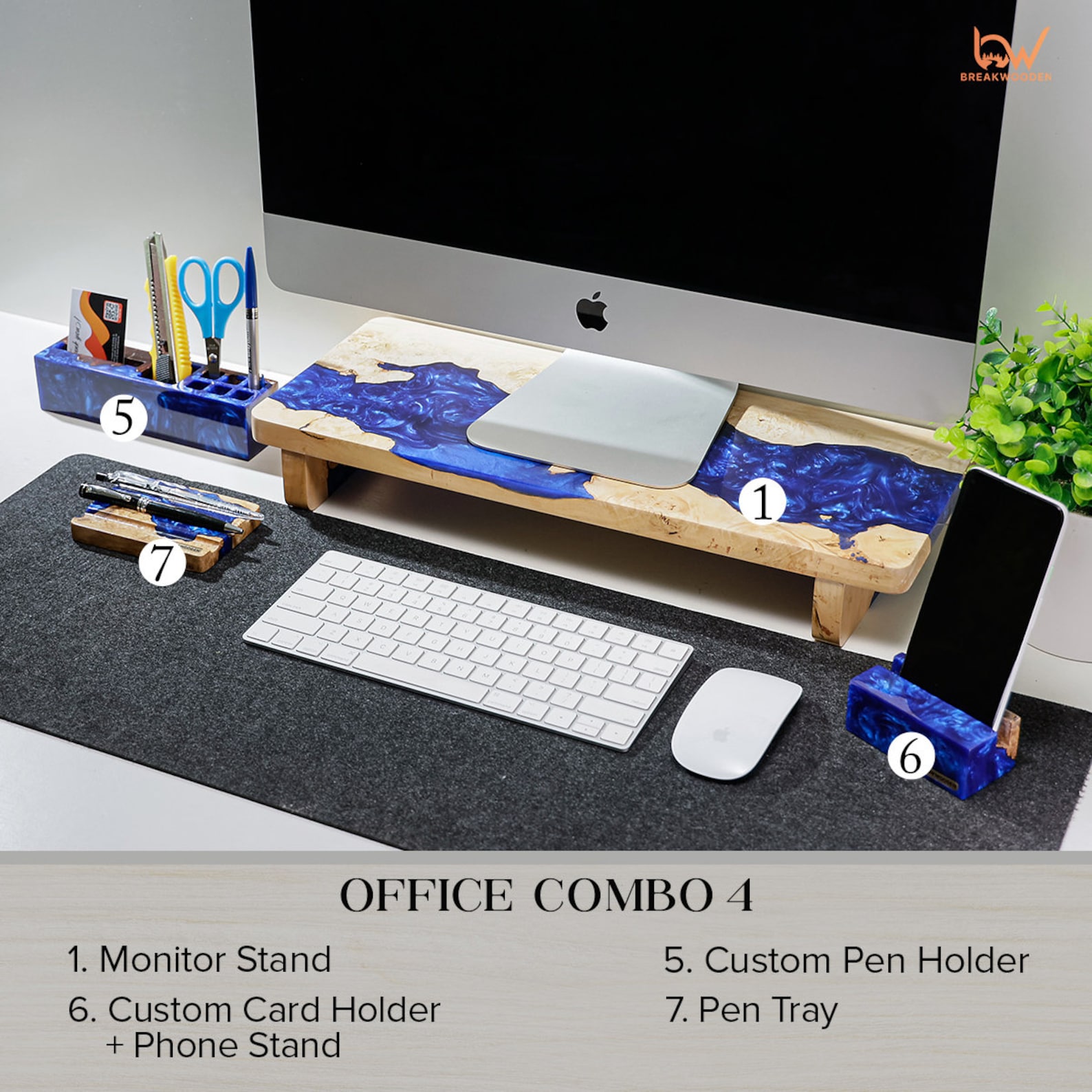 Custom Monitor Stand, Wood Monitor Imac Stand, Monitor Shelf, Walnut ...