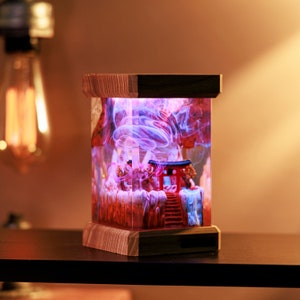 Torri Gate Resin Lamp, Japanese Epoxy Lamp, Custom Epoxy Art Lamp ...