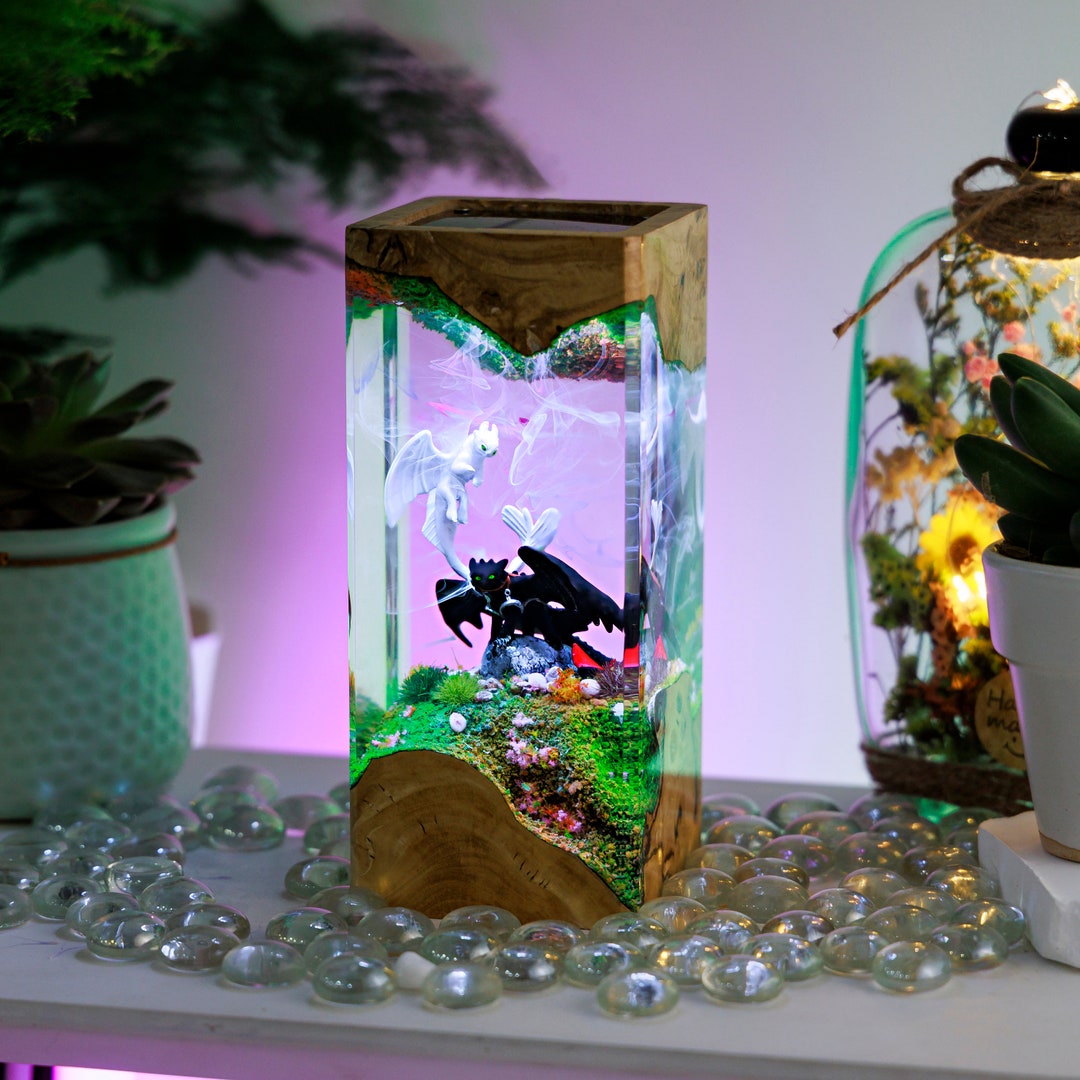 Toothless Night Lights, Toothless Resin Epoxy Lamp, Fury Epoxy Lamp ...