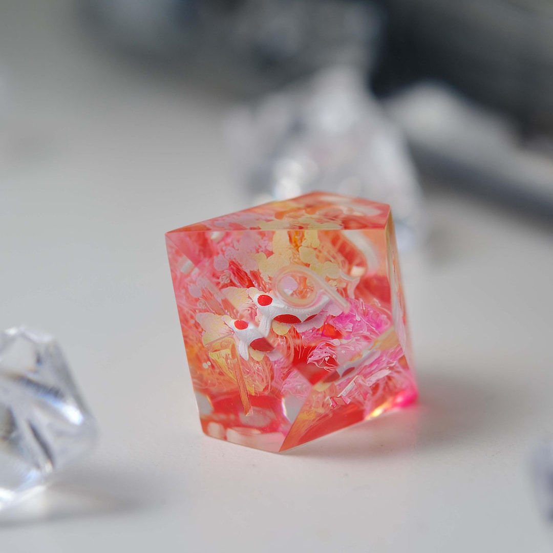 KOI FISH Dice, Dnd Dice Set for Birthday Gift and RPG Dice for Art Decor, Handmade Resin Dice ...