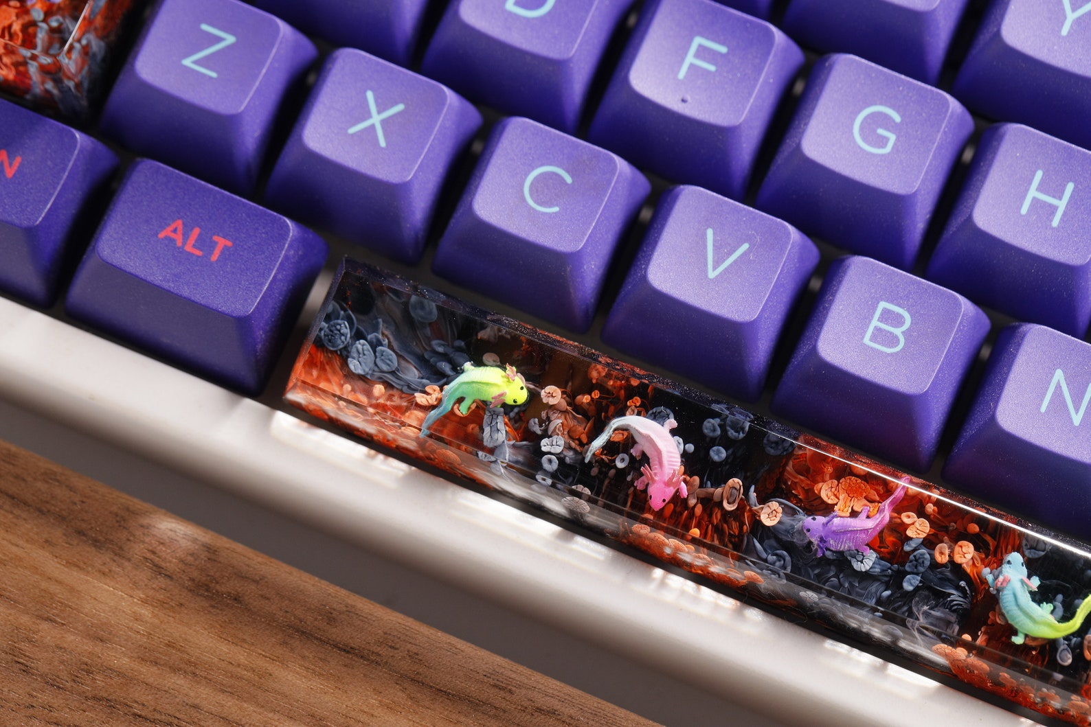 Axolotl Artisan Custom Keycaps, Cherry MX Keycaps Cute ESC Keycap ...