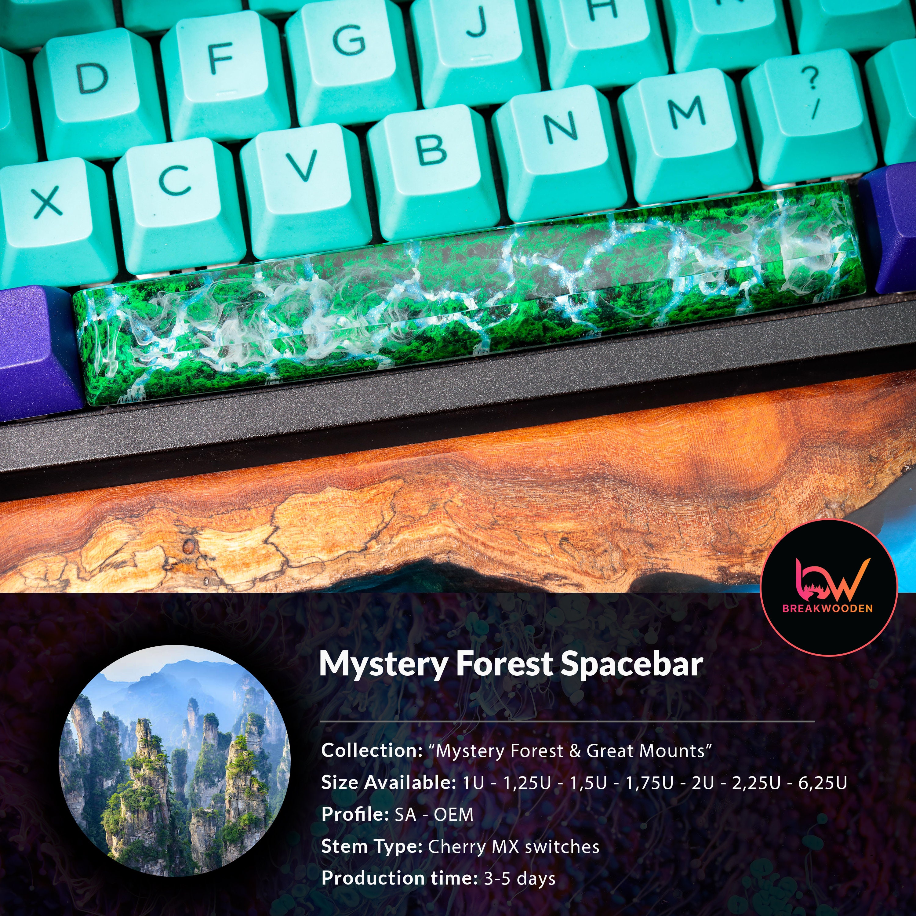 Mystery Forest Spacebar Artisan Keycap Keycap Set Resin - Etsy