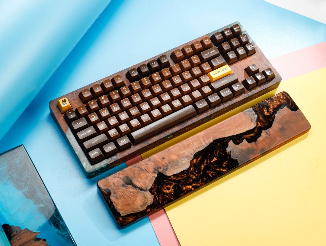 BLACK GOLDEN Artisan Wrist Rest, Resin Keyboard Wrist Rest, Custom ...