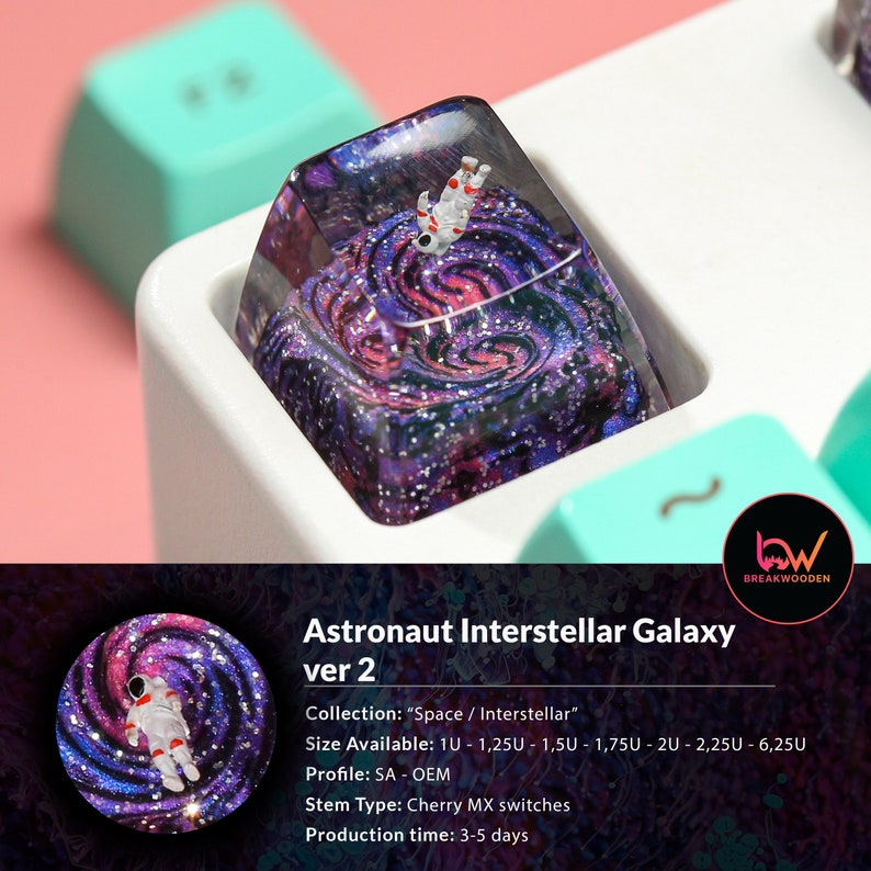 Interstellar Spacebar Keycap, Astronaut Custom Keycaps, Galaxy Spacebar ...