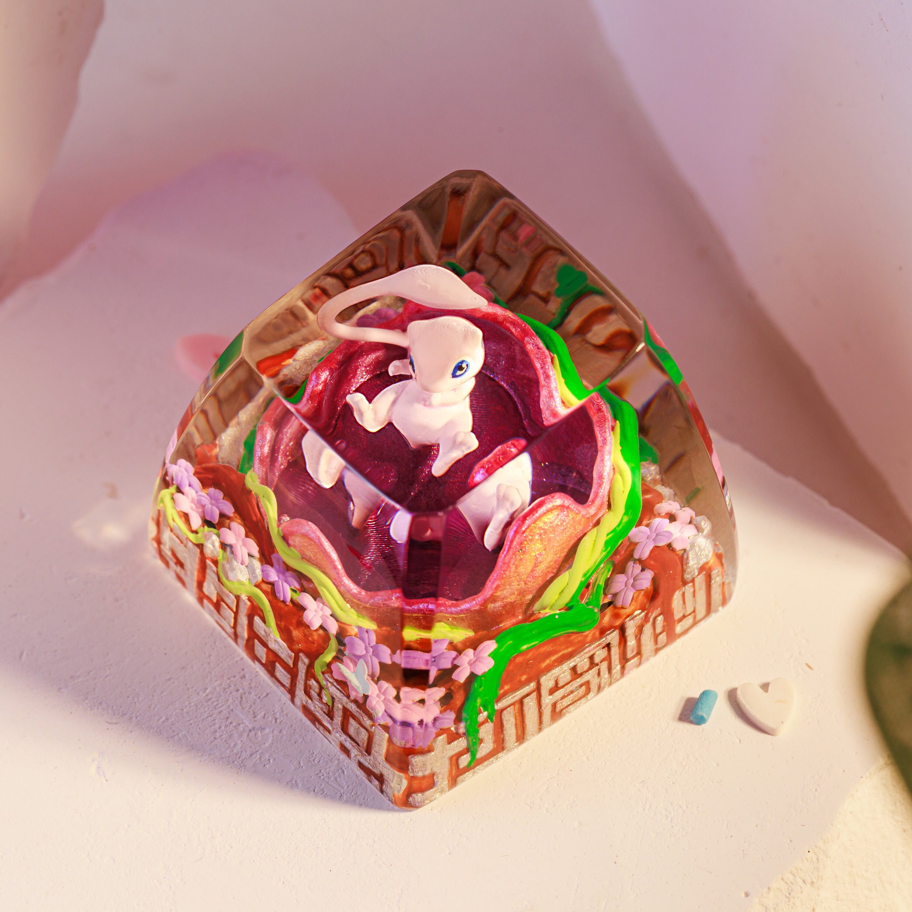 Custom MEW ANIME Artisan Keycap, Spacebar Keycap, Keycap Set, Cute ...