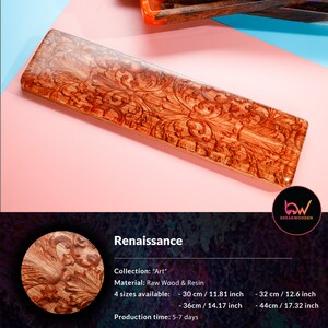 RENAISSANCE Artisan Wrist Rest, Resin Keyboard Wrist Rest, Custom ...