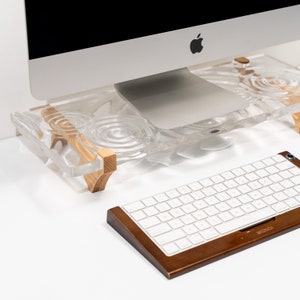 Custom Transparent Resin Monitor Stand, Resin Monitor Imac Stand ...