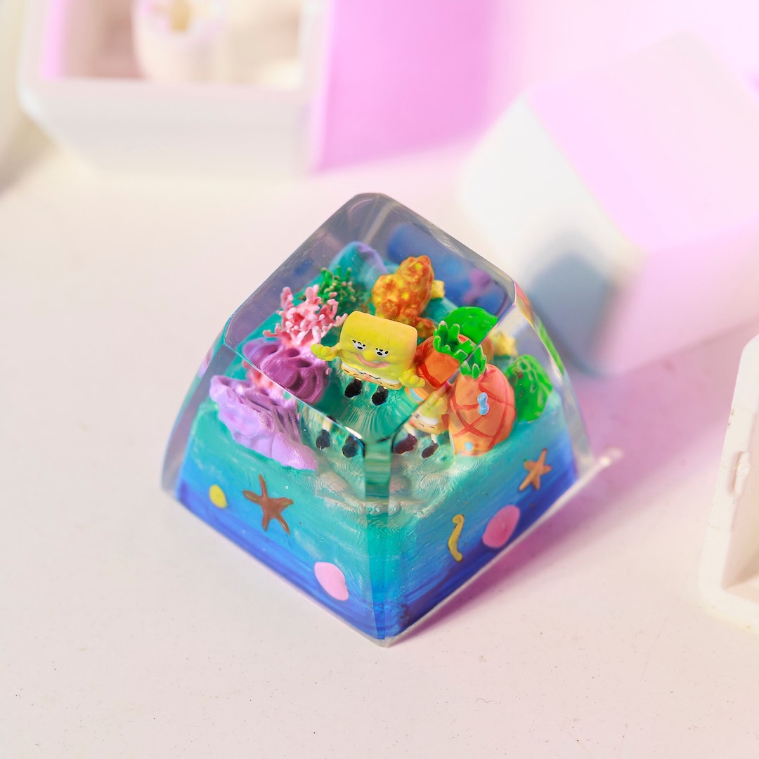 Spon.gebob Artisan Keycaps, Anime Custom Keycaps, Custom Mechanical ...