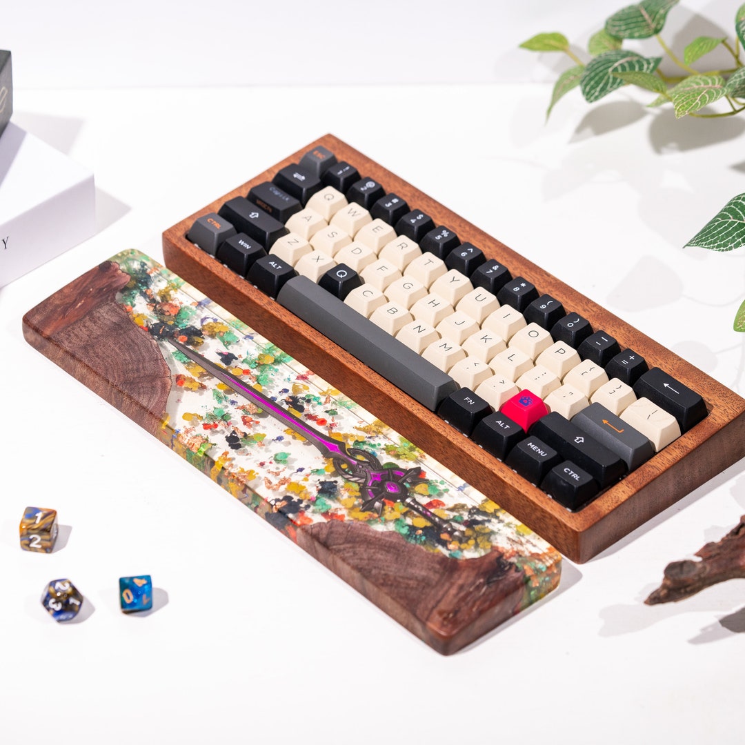 Custom SWORD WRIST REST, Wood Mechanical Keyboard Case, Custom Wooden ...