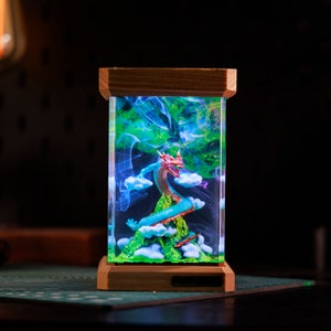 DRAGON Resin Lamp, Custom Epoxy Lamp, Custom Diorama Resin Night Light ...