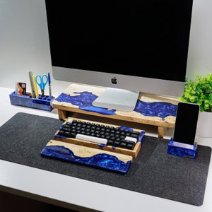 Custom Monitor Stand, Wood Monitor Imac Stand, Monitor Shelf, Walnut ...