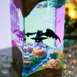 Toothless Night Lights, Toothless Resin Epoxy Lamp, Light Fury Epoxy ...