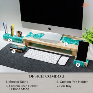Custom Monitor Stand, Wood Monitor Imac Stand, Monitor Shelf, Walnut ...