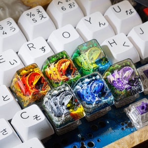 Sleeping Dragon Custom Keycaps, Artisan Keycap, Artisan Keycaps Anime ...