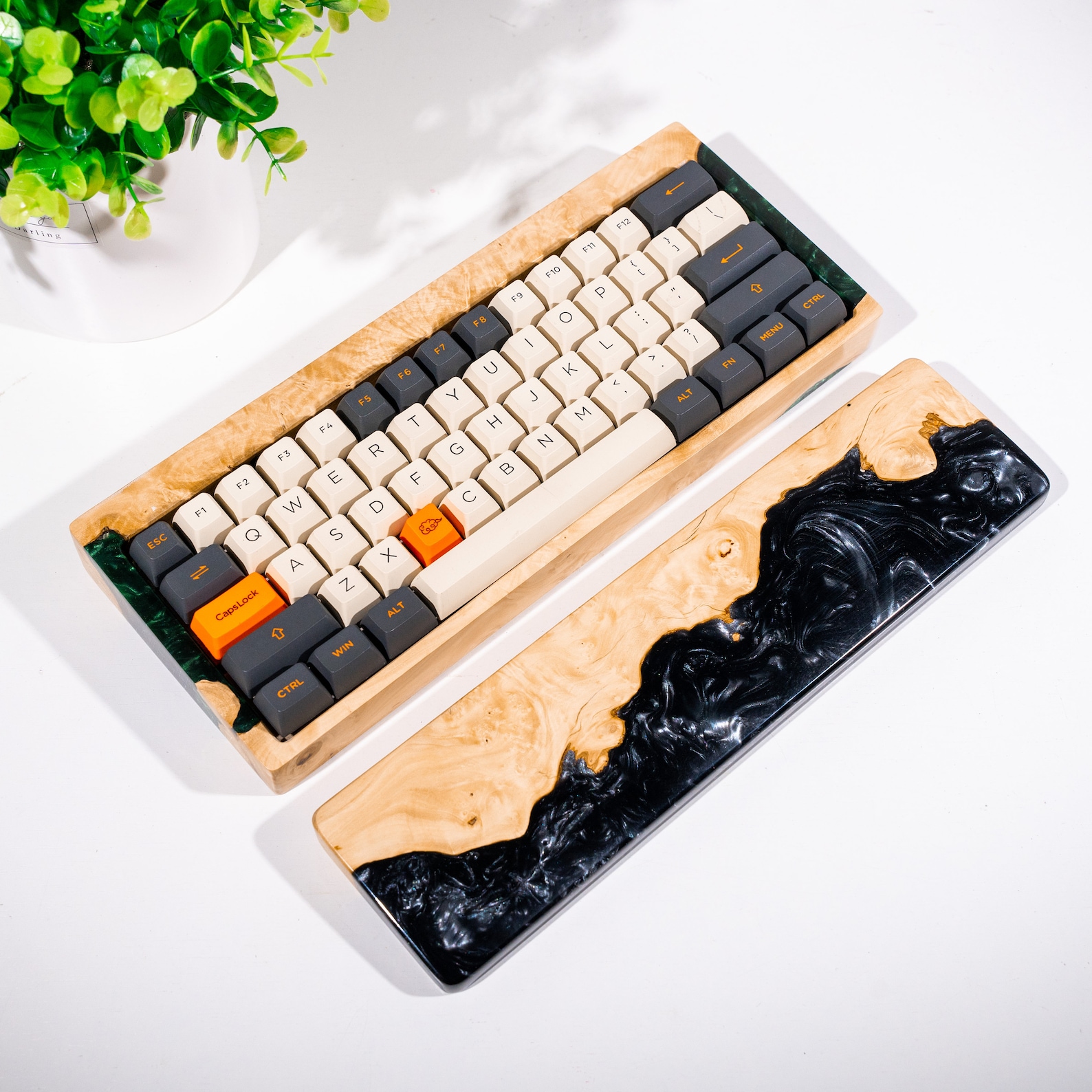 Custom Wood Wrist Rest, Wood Mechanical Keyboard Case, Custom Wooden ...