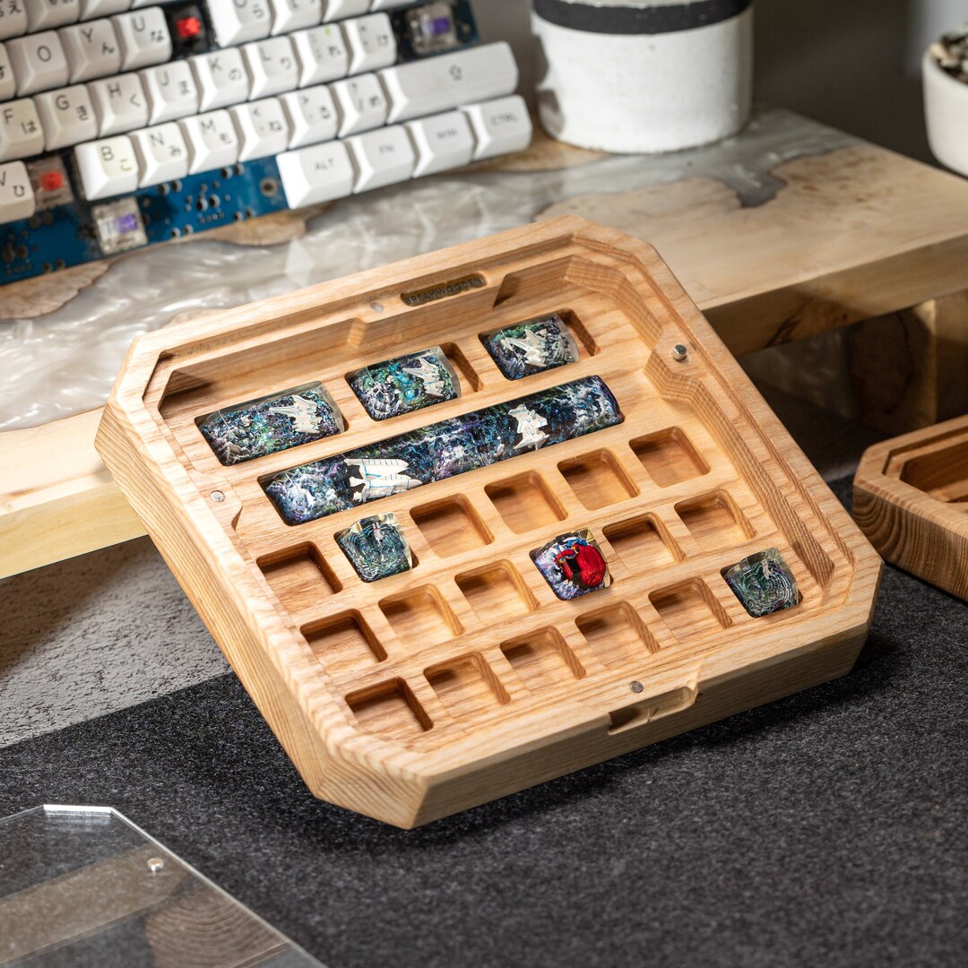 Wooden Keycap Storage, Custom Keycap Holder, Artisan Keycap Storage Box ...