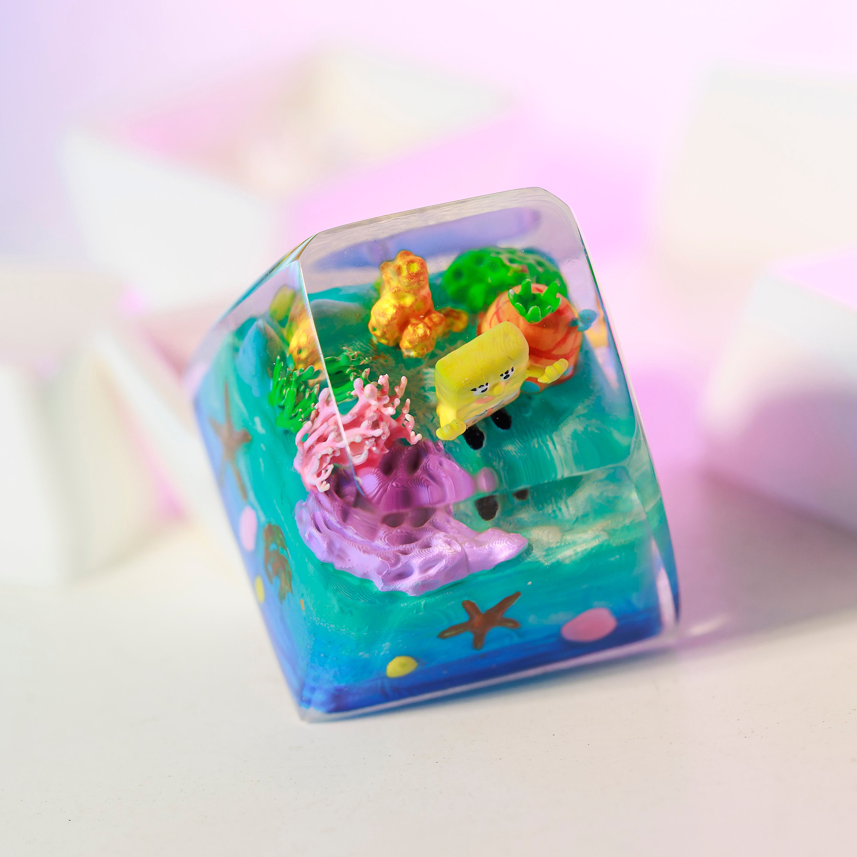 Spon.gebob Artisan Keycaps, Anime Custom Keycaps, Custom Mechanical ...