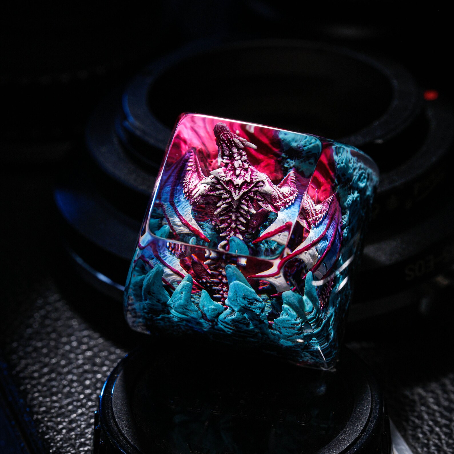 Purple Dragon Custom Keycaps, Artisan Keycap, Artisan Keycaps Anime ...