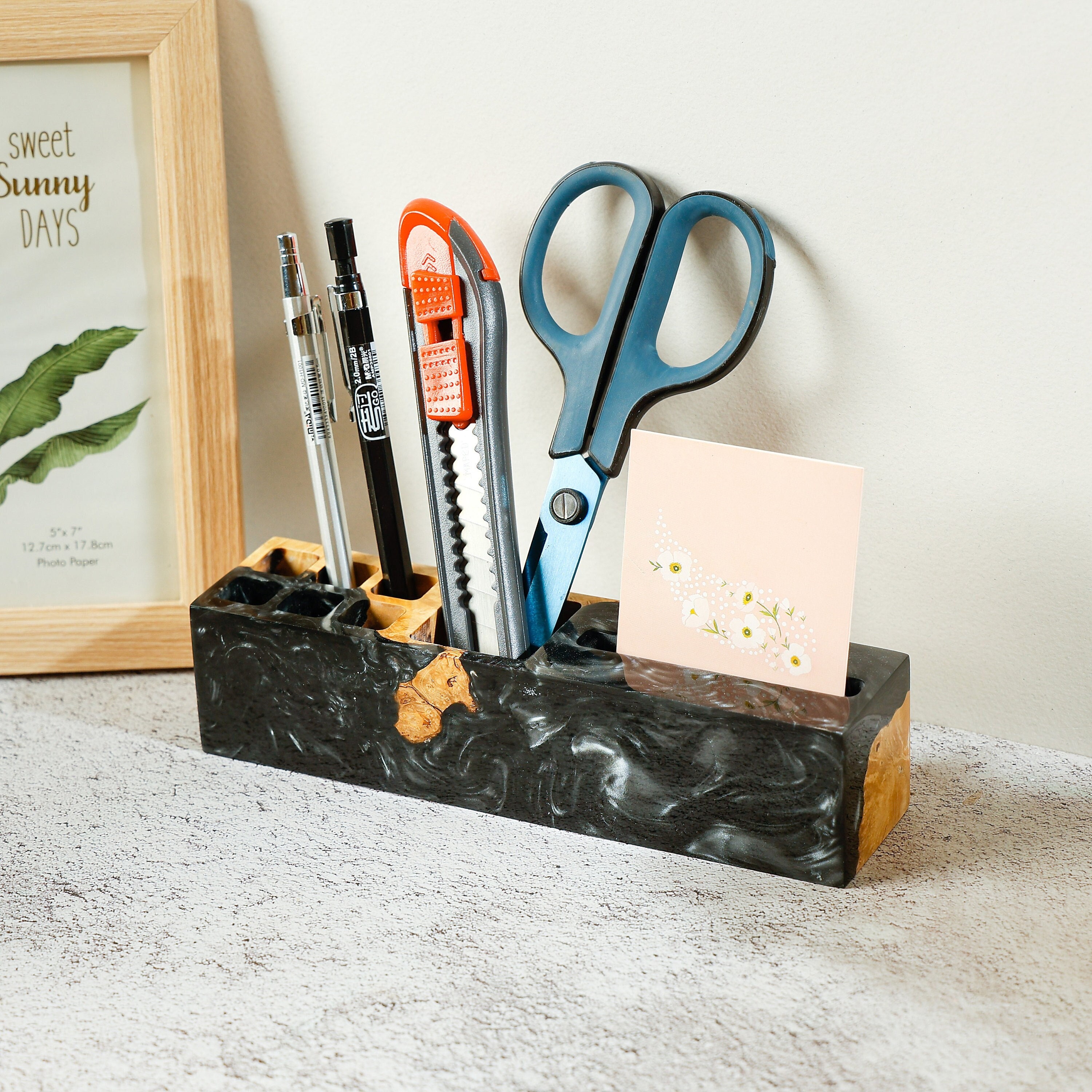 Custom Pen Holder, Personalized Pen Holder for Desk, Business Card ...
