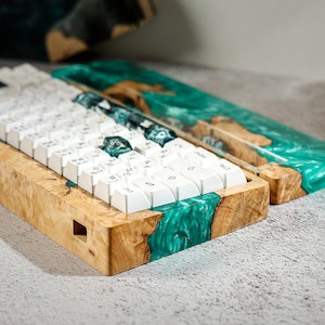 Wood Resin Mechanical Keyboard Case, Mechanical Keyboard Case, Custom ...