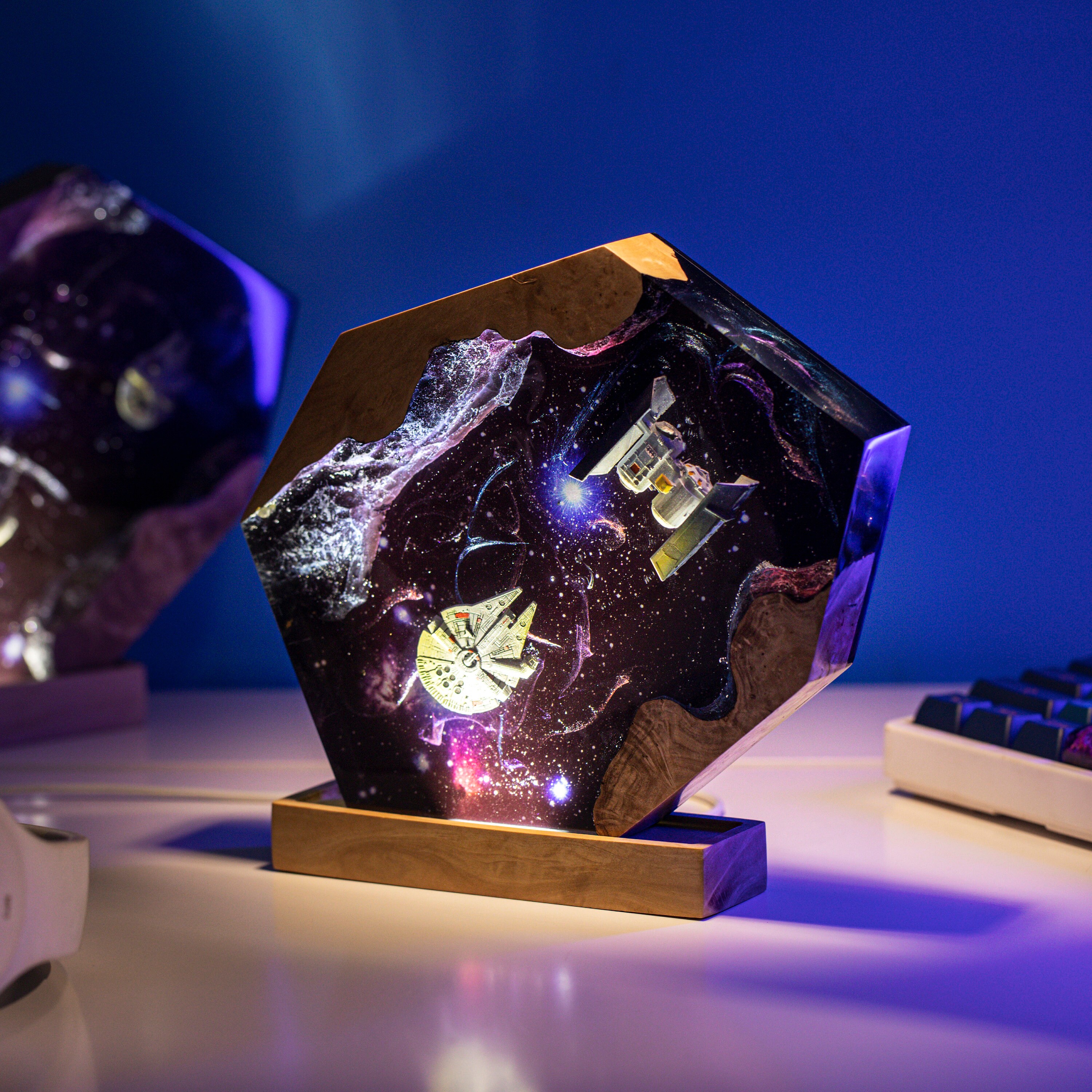 SPACESHIPS in INTERSTELLAR Resin Lamp, Desk Lamp, Galaxy Table Lamp ...