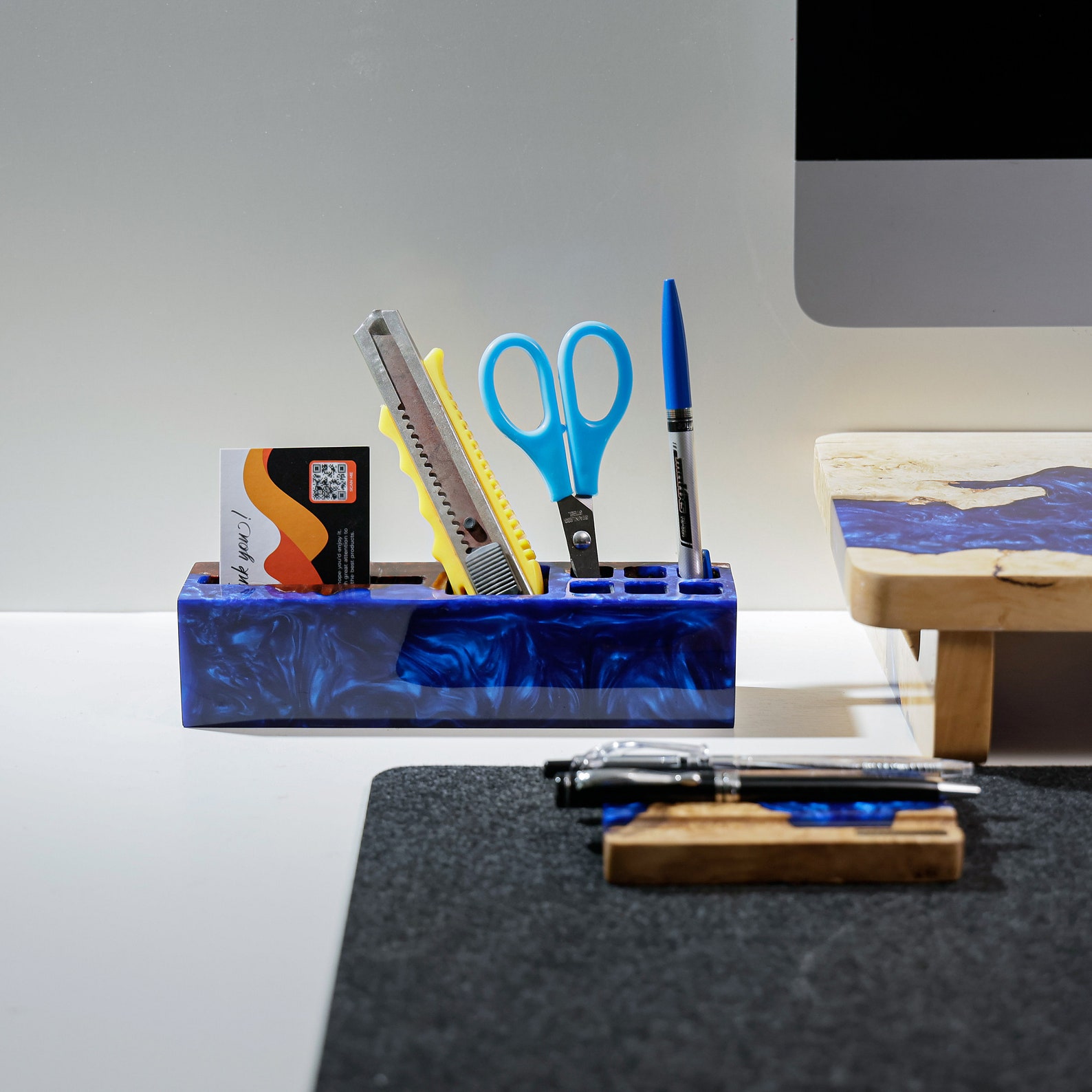 Custom Monitor Stand, Wood Monitor Imac Stand, Monitor Shelf, Walnut ...