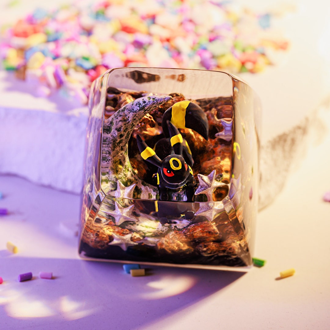 Shiny Umbreon POKEMON Artisan Keycap, Custom Keycaps, Keycaps Anime ...