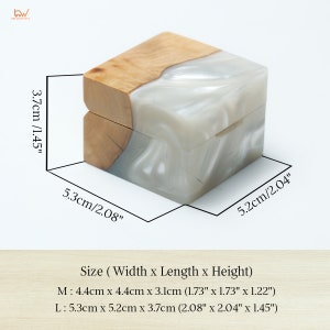Engagement Custom Ring Box, Resin & Wood Engagement Ring Box, Ring ...