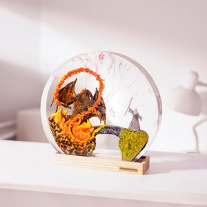 Gan.dalf - Bal.rog Epoxy Resin Lamp, Custom Anime Night Light, Japanese ...