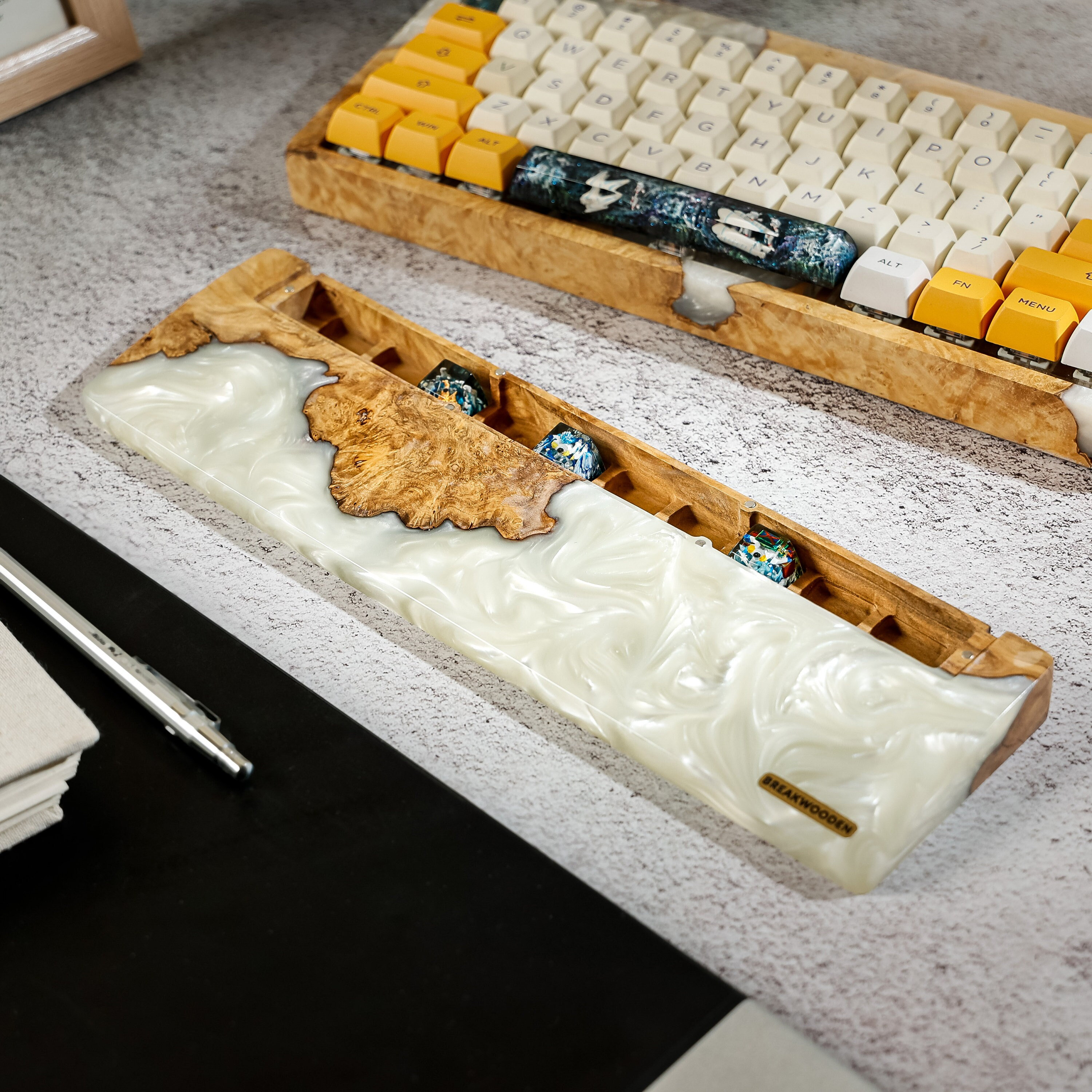 Custom Wood Wrist Rest, Wood Mechanical Keyboard Case, Custom Wooden ...
