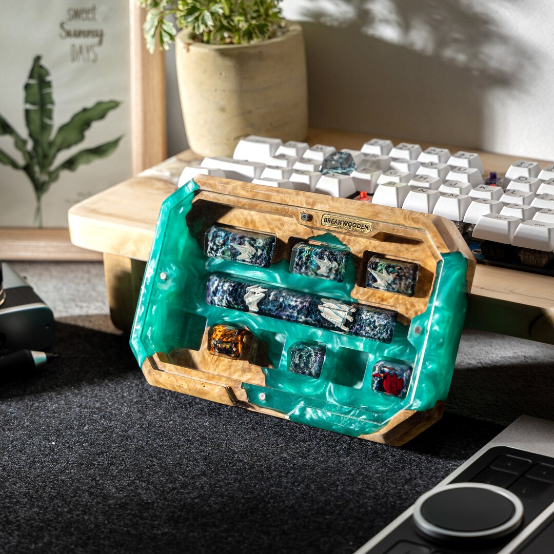 Wood Resin Keycap Storage, Custom Keycap Holder, Artisan Keycap Storage ...
