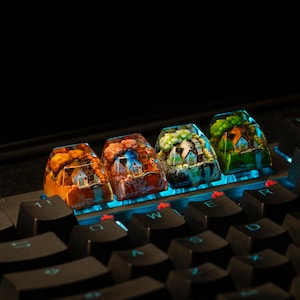FROZEN WINTER HOME Artisan Keycap Custom Resin Esc Keycaps - Etsy