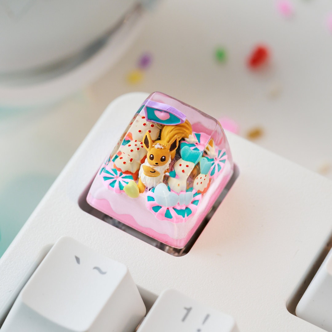 Custom SWEET EEVEE Artisan Keycap Custom Keycaps Art Decor Resin ...