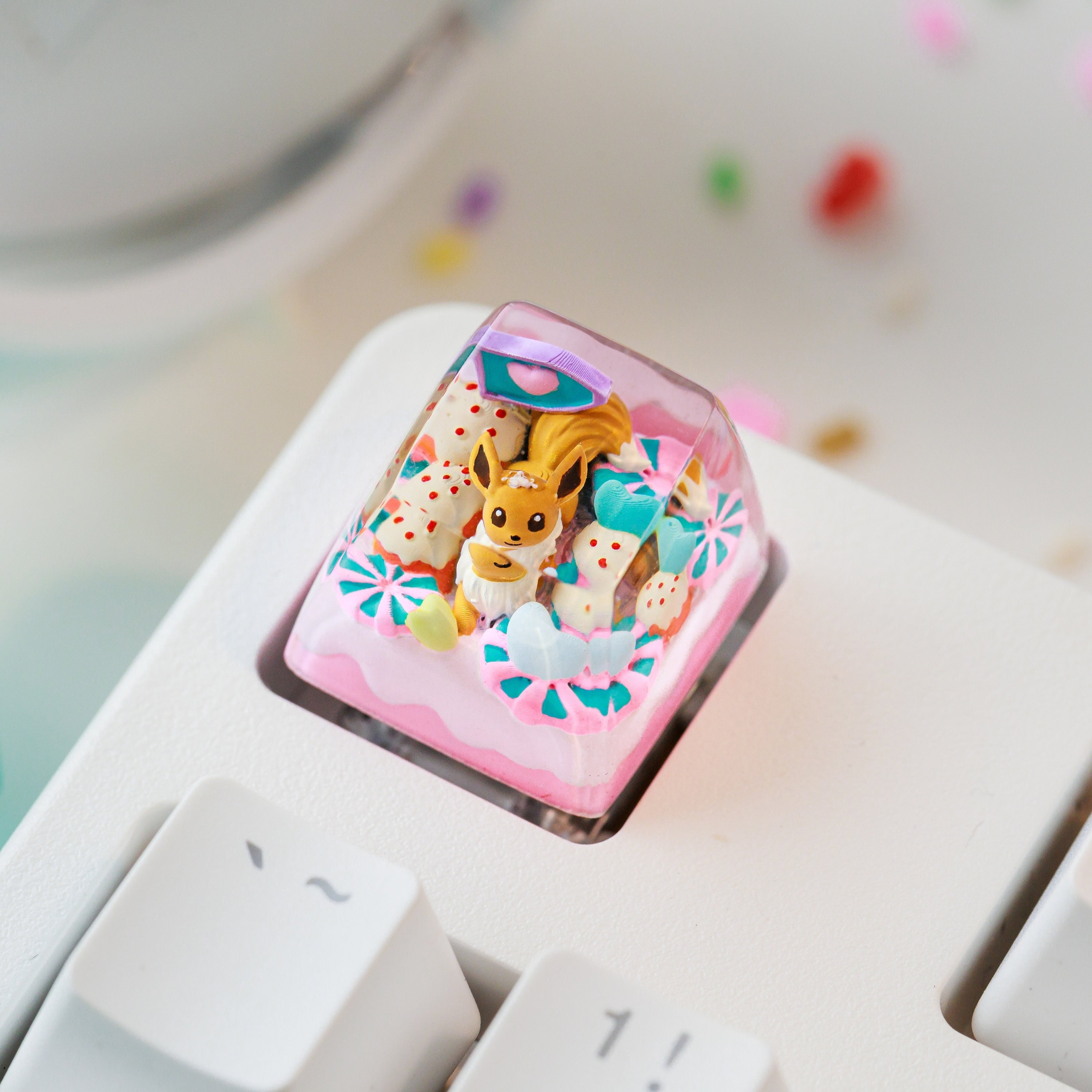 SWEET EEVEE Artisan Keycap, Spacebar Keycap, Keycap Set, Cute Keycap ...