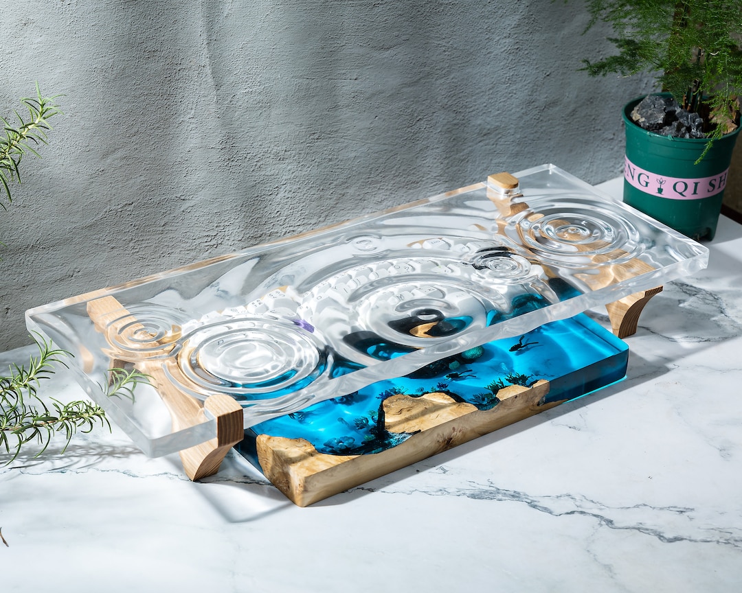 Custom Transparent Resin Monitor Stand, Resin Monitor Imac Stand ...