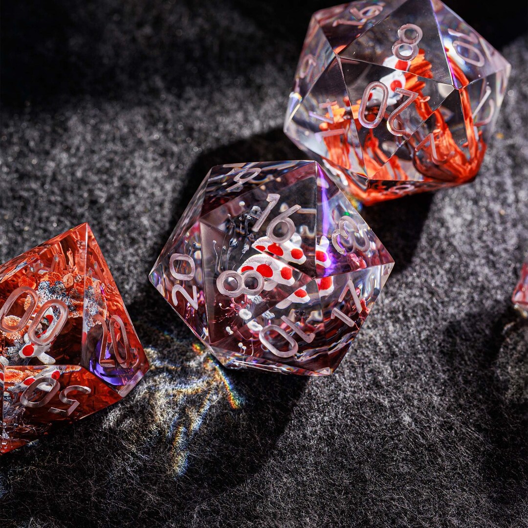KOI FISH Dice, Dnd Dice Set for Birthday Gift and RPG Dice for Art ...