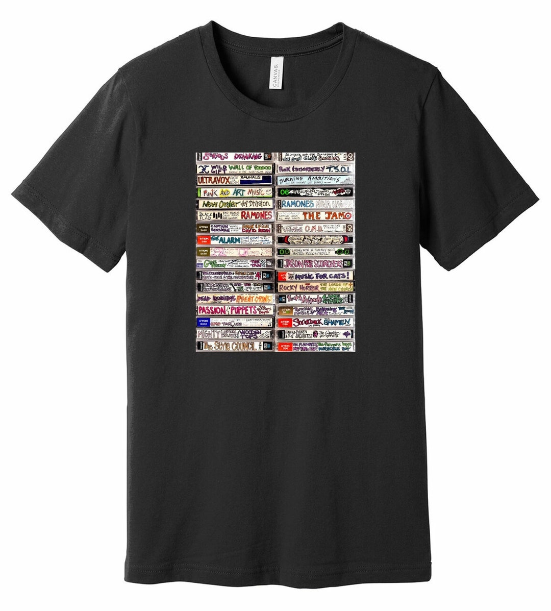 80's New Wave Cassette Tapes - Mixtape 2 - 100% Ringspun Cotton T-shirt ...