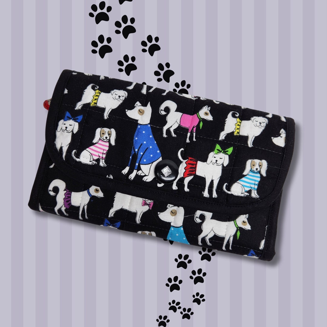 Adorable Dogs Wallet, Cute Funny Dogs Tri-fold Wallet, Fabric Wallet ...