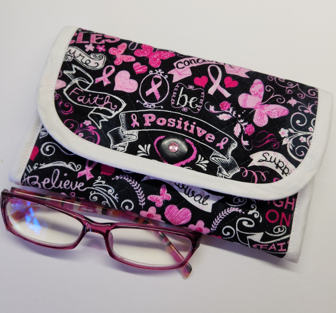 Quilted Wallet, Pink Breast Cancer Survivor Gift, Women's Tri-fold ...