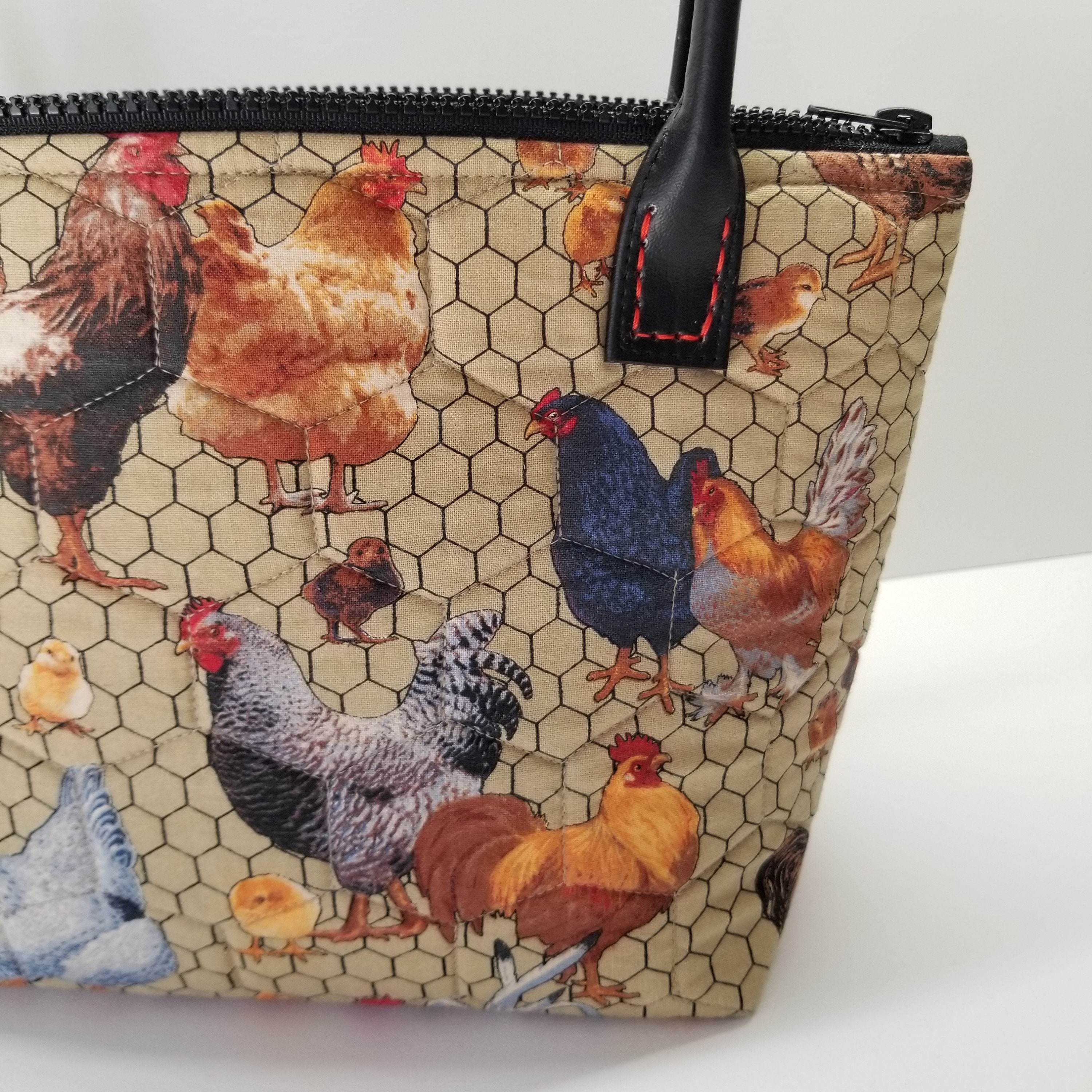 Quilted Chicken Rooster Handbag-tan - Etsy