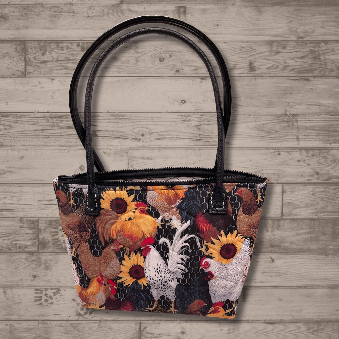 Quilted Chicken Rooster Handbag, Chicken Hen Tote Bag Gift - Etsy
