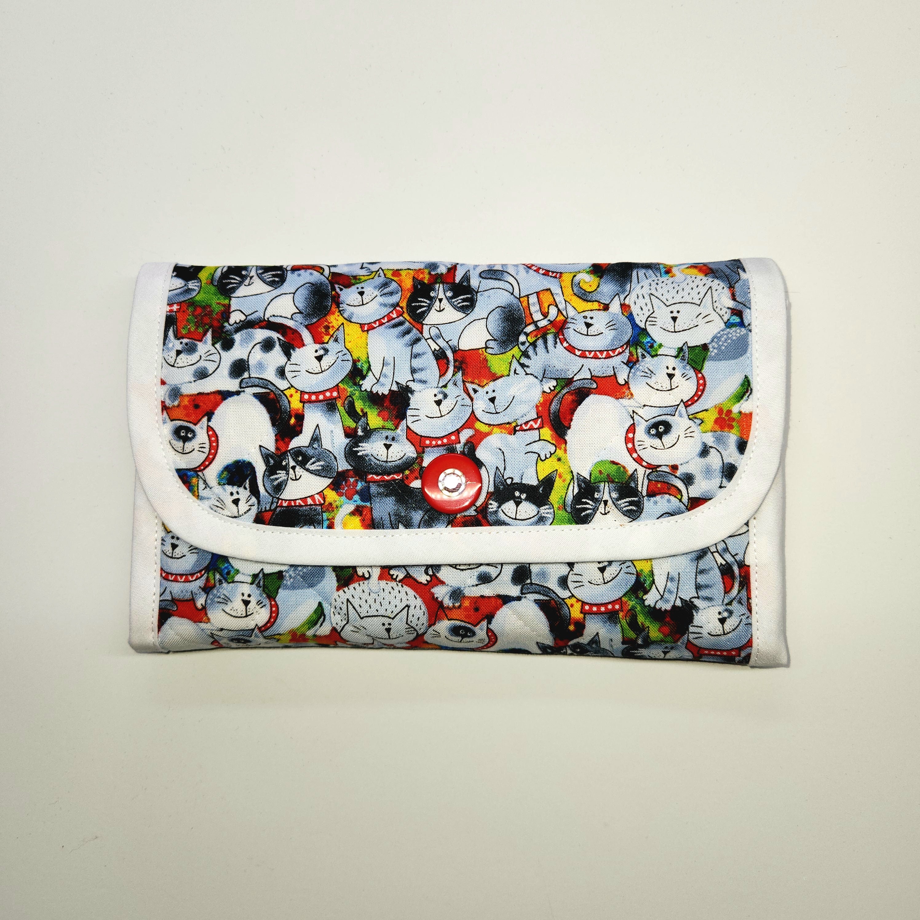 Funny Cats Quilted Wallet, Cute Cats Fabric Tri-fold Fabric Wallet - Etsy