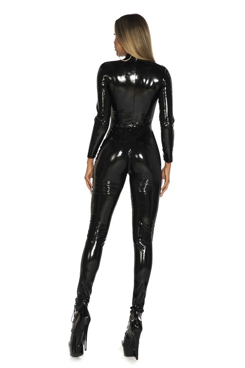 Black Catsuit Latex, Catsuit for Women, Black Bodysuit for Women ...