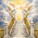 Heavenly Gold Stairs AI Art: Christian Memorial PNG (digital Download ...