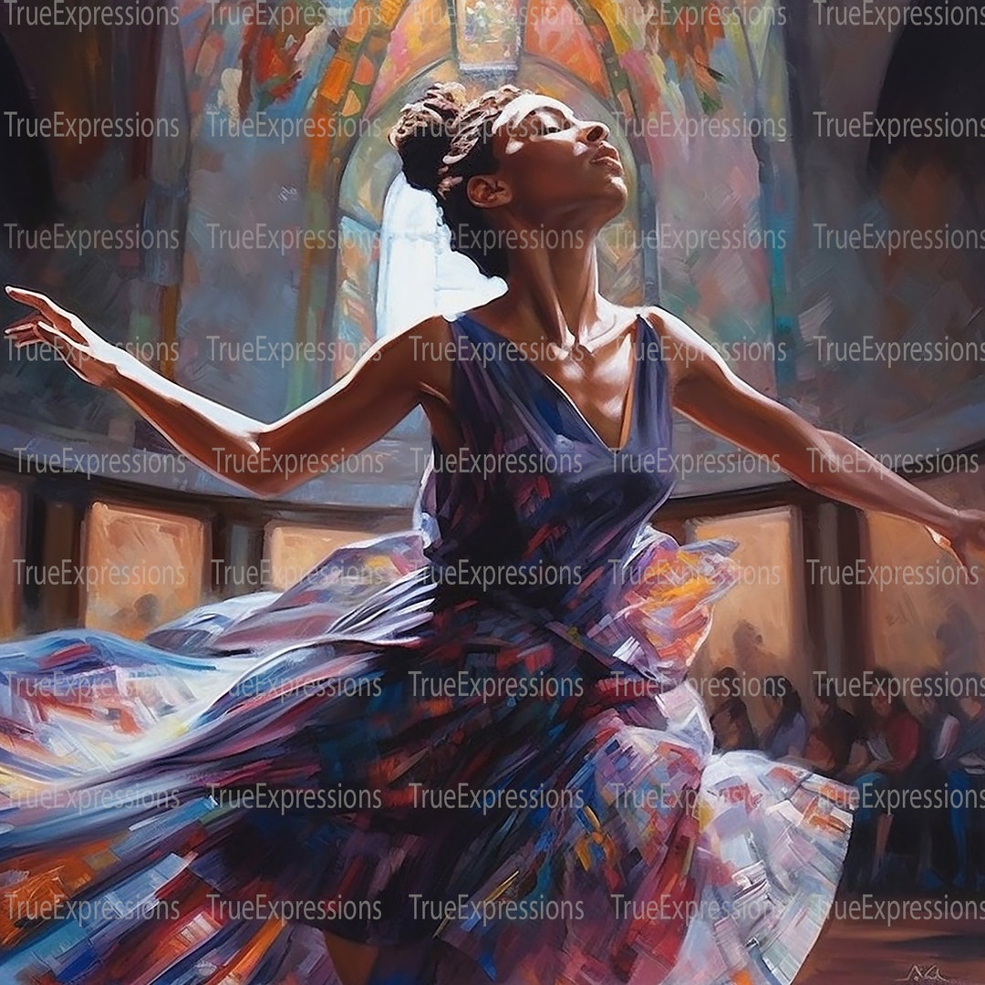 Praise Dance AI Art Print: Christian Church PNG (digital Download) - Etsy